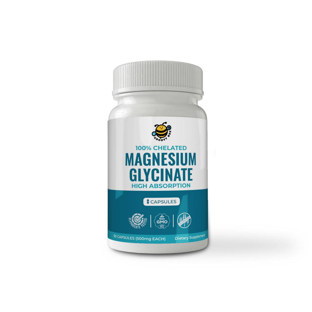 Magnesium Glycinate High Absorption 500mg 90 Caps — Groovy Bee